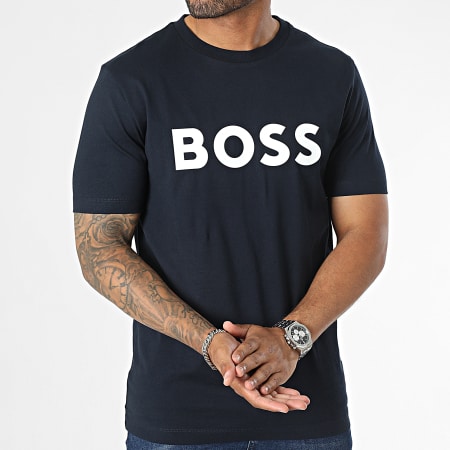 BOSS - Tee Shirt Tiburt 354 50495742 Bleu Marine - LaBoutiqueOfficielle.com