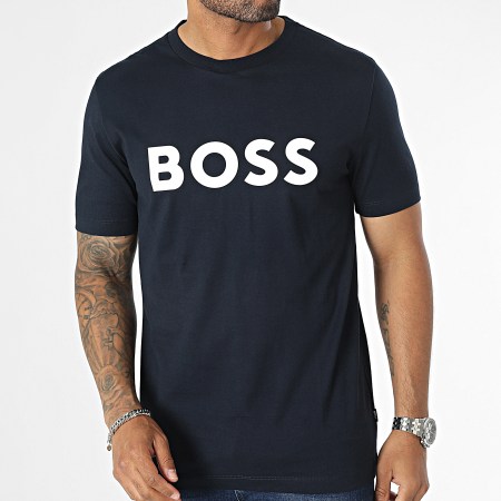 BOSS - Tee Shirt Tiburt 354 50495742 Bleu Marine - LaBoutiqueOfficielle.com