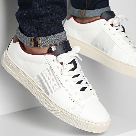 BOSS - Baskets Rhys Tennis 50498896 Open White - LaBoutiqueOfficielle.com