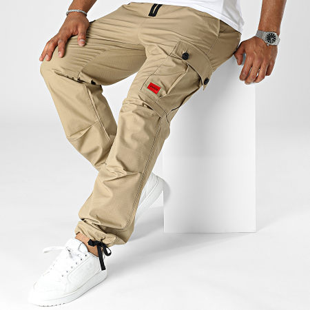 HUGO - Pantalon Cargo Garlo 233 50493865 Beige - LaBoutiqueOfficielle.com