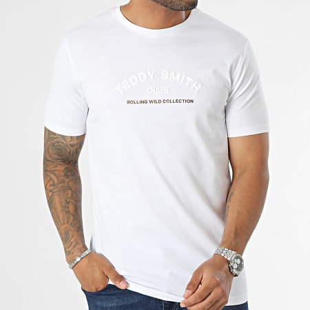 Teddy Smith - Tee Shirt Wild 11016714D Blanc - LaBoutiqueOfficielle.com
