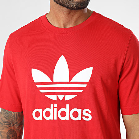 Adidas Originals - Tee Shirt Trefoil IM4505 Rouge ...