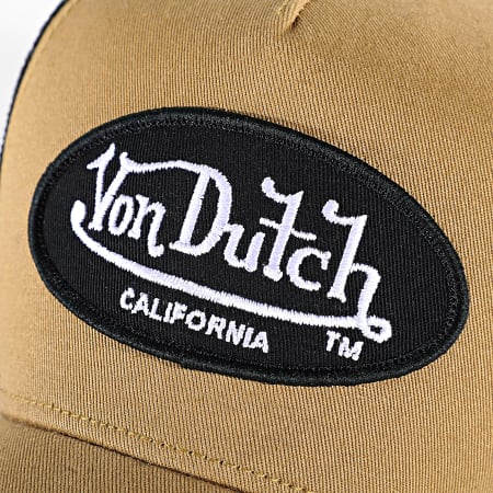 Von Dutch - Casquette Trucker LBOM Camel Noir - LaBoutiqueOfficielle.com