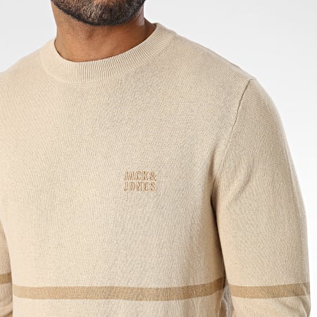 Jack And Jones - Pull Cotwill Beige - LaBoutiqueOfficielle.com