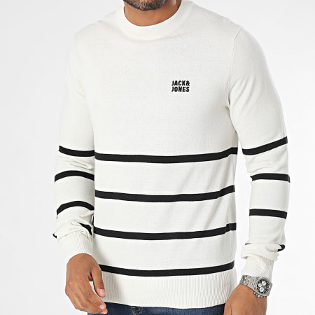 Jack And Jones - Pull Cotwill Blanc - LaBoutiqueOfficielle.com