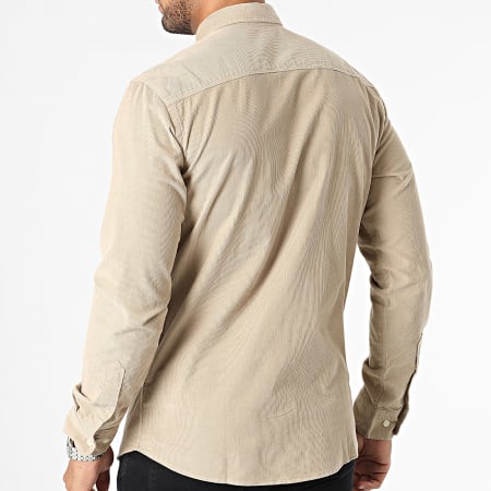 Jack And Jones - Chemise Manches Longues Classic Cord Beige ...