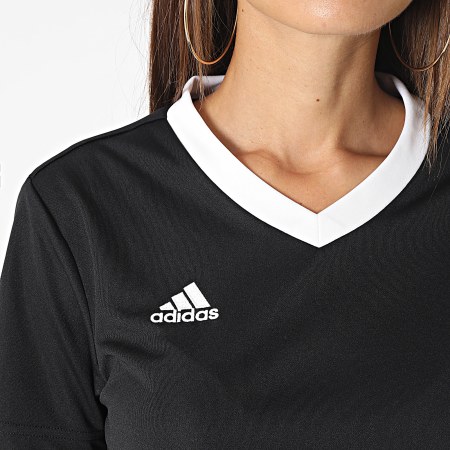 Adidas Sportswear - Maillot De Foot Col V Femme H57572 Noir ...
