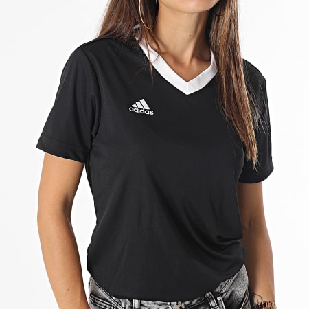 Adidas Sportswear - Maglia da calcio donna con scollo a V H57572 Nero ...