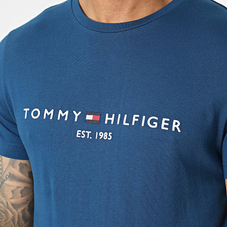 Tommy Hilfiger - Tee Shirt Slim Logo 1797 Bleu Marine ...