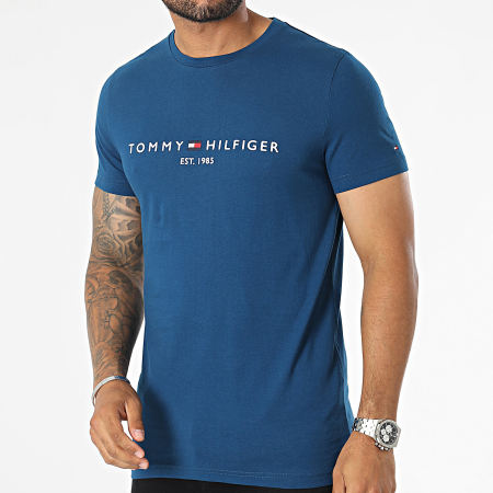 Tommy Hilfiger - Tee Shirt Slim Logo 1797 Bleu Marine ...