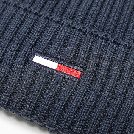 Tommy Jeans - Bonnet Flag Rib 1693 Bleu Marine - LaBoutiqueOfficielle.com