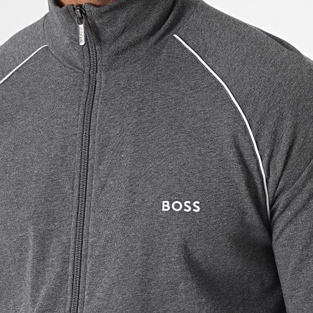 BOSS - Sweat Zippé 50469581 Gris Anthracite - LaBoutiqueOfficielle.com