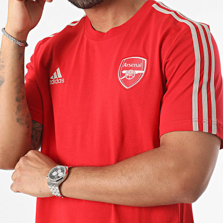 Adidas Sportswear - Tee Shirt A Bandes Arsenal FC DNA HZ2065 Rouge ...