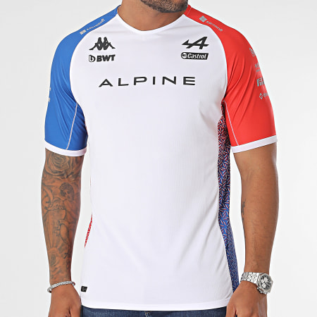 Kappa - Tee Shirt Kombat Alpine F1 381Q36W Blanc - LaBoutiqueOfficielle.com