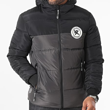 Kymaxx - Doudoune Capuche Noir Gris - LaBoutiqueOfficielle.com
