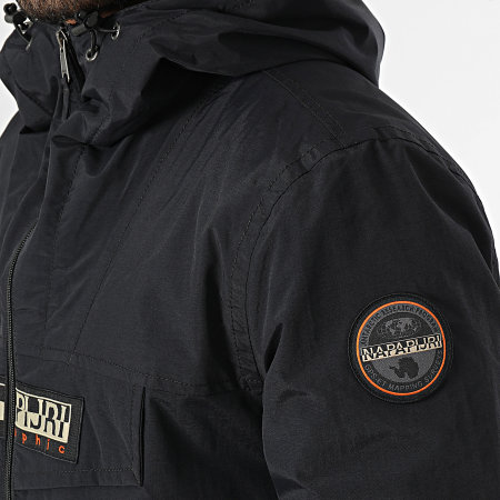 Napapijri - Doudoune Capuche Rainforest A4HES Noir - LaBoutiqueOfficielle.com