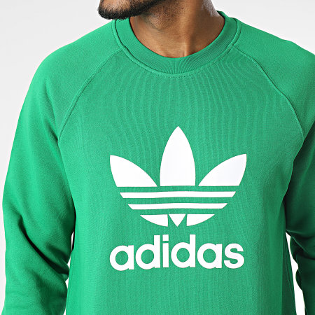 Adidas Originals - Sweat Crewneck Trefoil IM4503 Vert ...