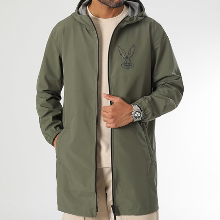 Looney Tunes - Angry Bugs Bunny Cortavientos con Capucha Verde Caqui ...