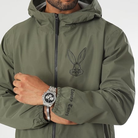 Looney Tunes - Angry Bugs Bunny Cortavientos con Capucha Verde Caqui ...