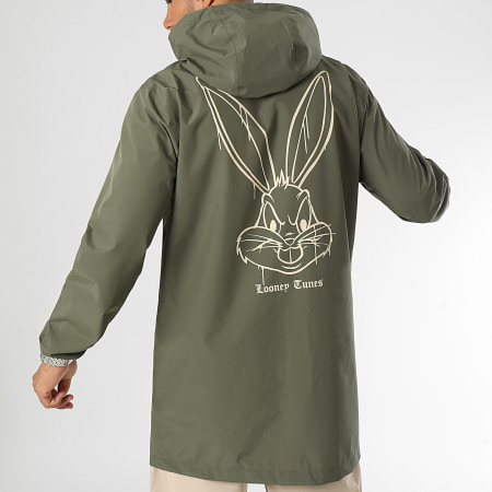 Looney Tunes - Angry Bugs Bunny Cortaviento con Capucha Caqui Verde ...