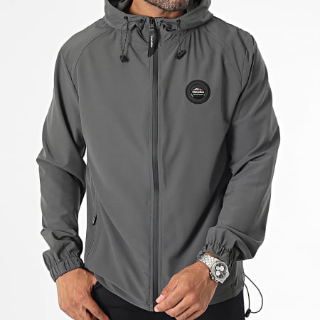 Helvetica - Veste Zippée Capuche Bronze 2 Gris Anthracite ...