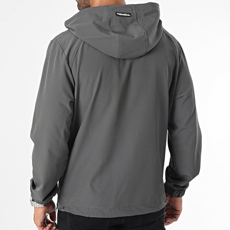 Helvetica - Veste Zippée Capuche Bronze 2 Gris Anthracite ...