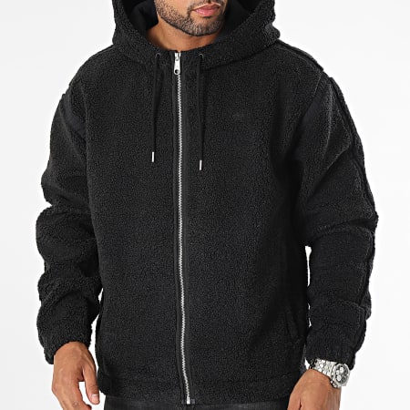 Adidas Originals - Veste Zippée Capuche Polaire Fleece II5807 Noir ...