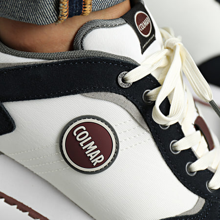 Colmar - Baskets Travis Plus Heritage Off White Navy Burgundy ...