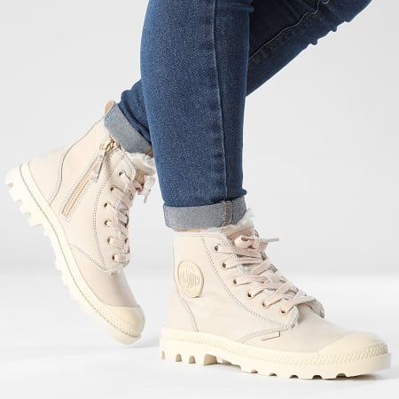 Palladium - Boots Femme Pampa Hi Zip Wool 95982 Warm Sand ...