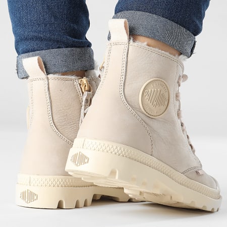 Palladium - Boots Femme Pampa Hi Zip Wool 95982 Warm Sand ...