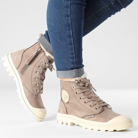 Palladium - Boots Femme Pampa Hi Zip Wool 95982 Brown ...