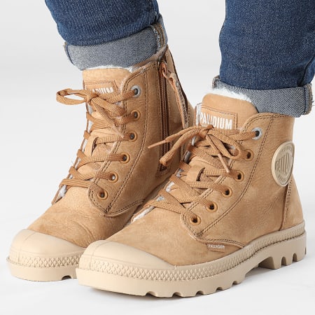 Palladium - Boots Femme Pampa Hi Zip Wool 95982 Deer Brown ...
