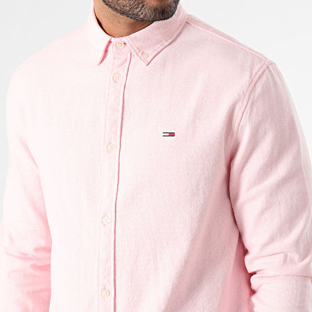 Tommy Jeans - Camisas de manga larga Brushed Grindle 8329 Pink Heather ...