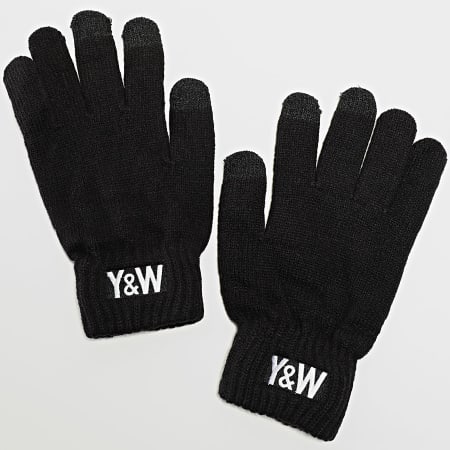 Y et W - Gants Logo Noir - LaBoutiqueOfficielle.com