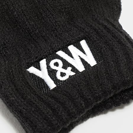 Y et W - Gants Logo Noir - LaBoutiqueOfficielle.com