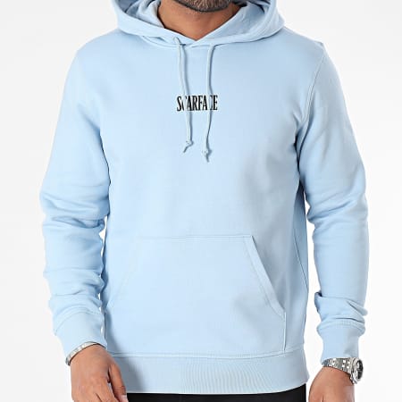 Scarface - Sweat Capuche Poster Bleu Clair - LaBoutiqueOfficielle.com
