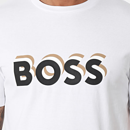 BOSS - Tee Shirt Tiburt 427 50506923 Blanc - LaBoutiqueOfficielle.com