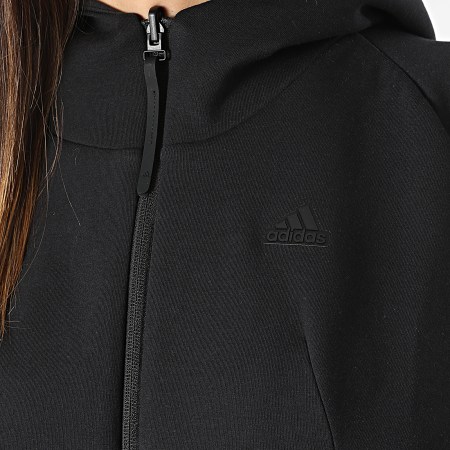 Adidas Sportswear - Sweat Zippé Capuche Femme IN5128 Noir ...