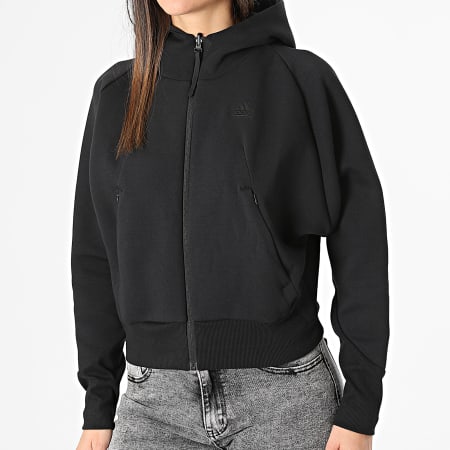 Adidas Sportswear - Sweat Zippé Capuche Femme IN5128 Noir ...