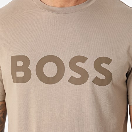 BOSS - Tee Shirt Thinking 1 50481923 Marron Clair ...