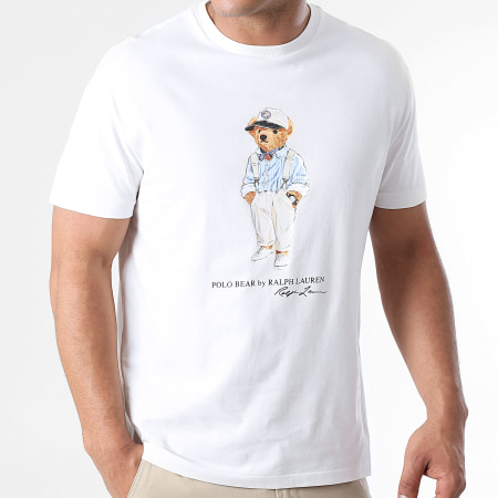 Polo Ralph Lauren - Tee Shirt Regular Polo Bear Blanc ...