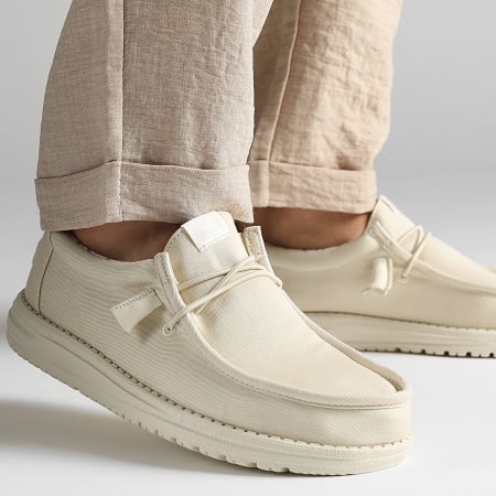 Hey Dude - Mocassins Wally Stretch Canvas Stone White ...