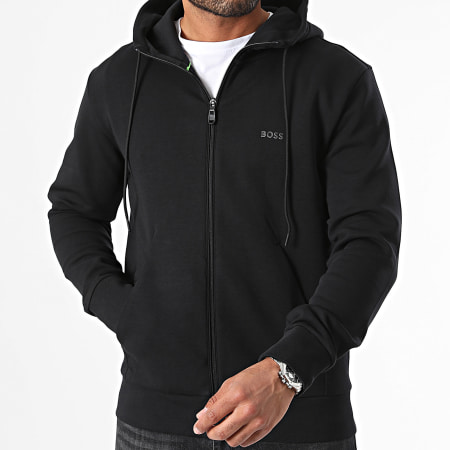 BOSS - Sweat Zippé Capuche Saggy 50506161 Noir - LaBoutiqueOfficielle.com