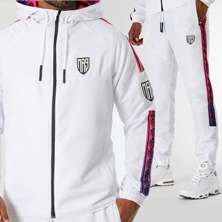 MA9 Mafia Nueve - Ensemble De Survetement Diamant Gradiente Tape Electric Night White ...