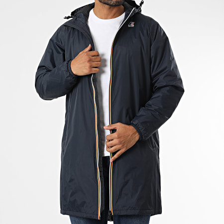 K-Way - Veste Zippée Capuche Eiffel Bleu Marine - LaBoutiqueOfficielle.com