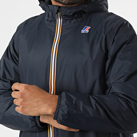K-Way - Veste Zippée Capuche Eiffel Bleu Marine - LaBoutiqueOfficielle.com