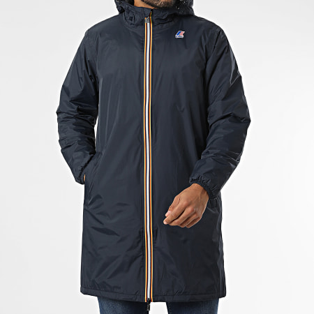 K-Way - Veste Zippée Capuche Eiffel Bleu Marine - LaBoutiqueOfficielle.com