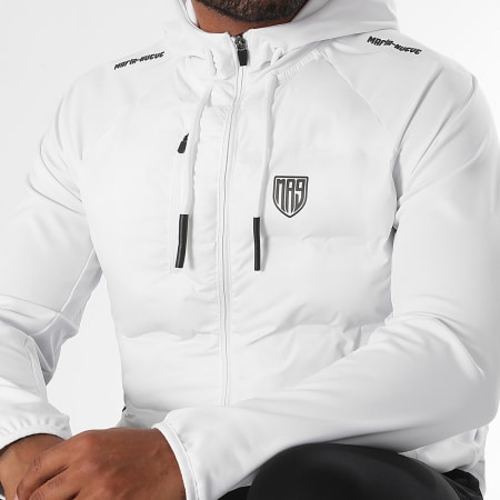 MA9 Mafia Nueve - Doudoune Capuche Et Cagoule White Reflective ...