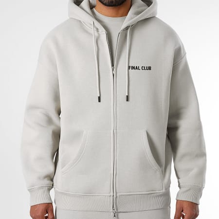 Final Club - Sweat Zippé Capuche Big Back Gris - LaBoutiqueOfficielle.com