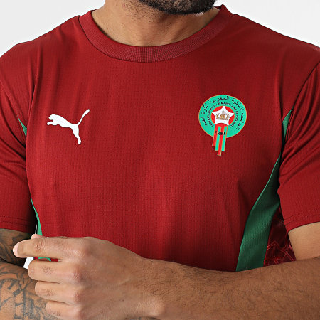 Puma - Maillot De Foot Maroc FRMF Prematch Jersey 777726 Bordeaux ...